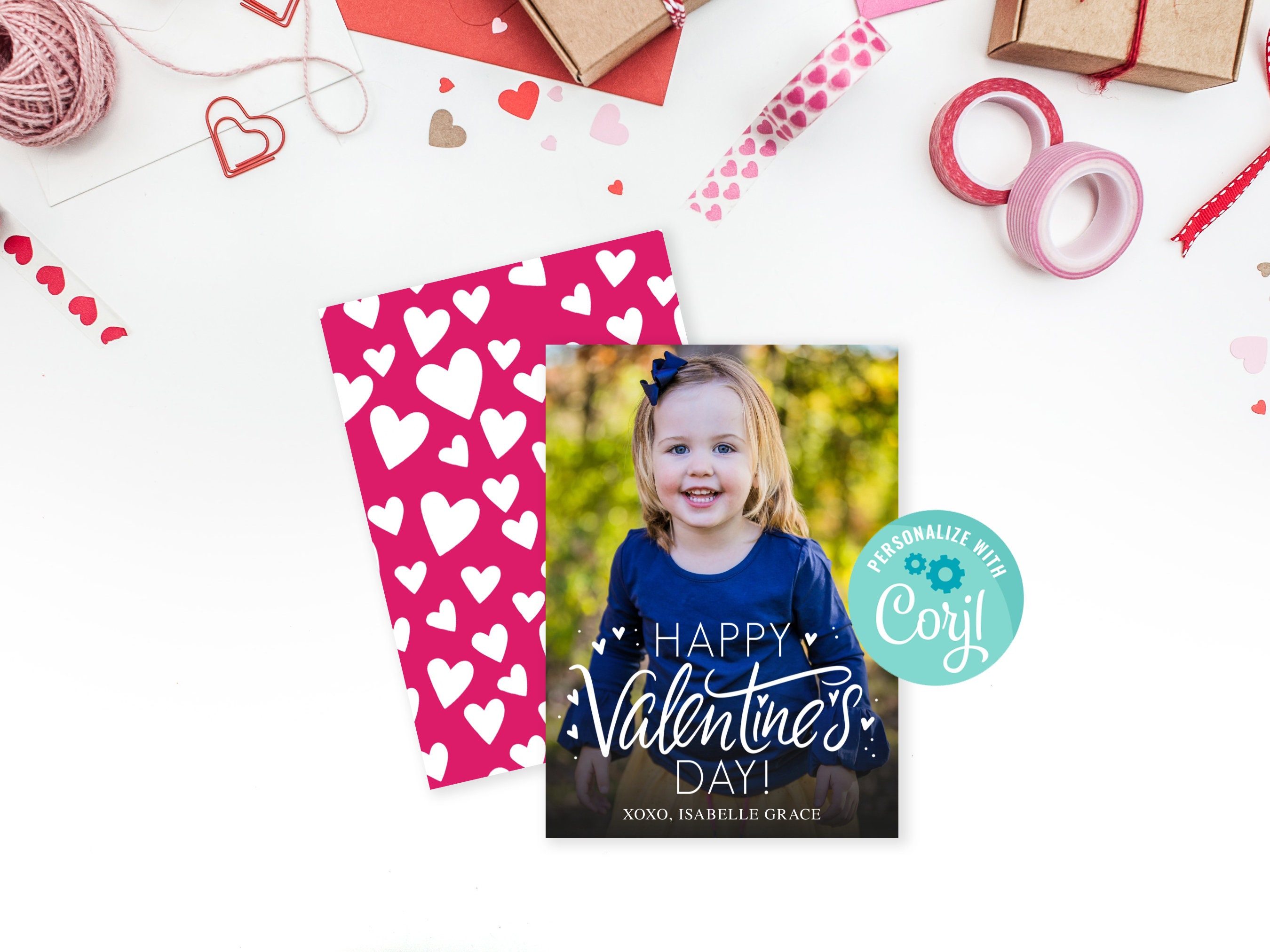 Printable Classroom Happy Valentine's Day Card, Editable With Corjl, 2. ...
