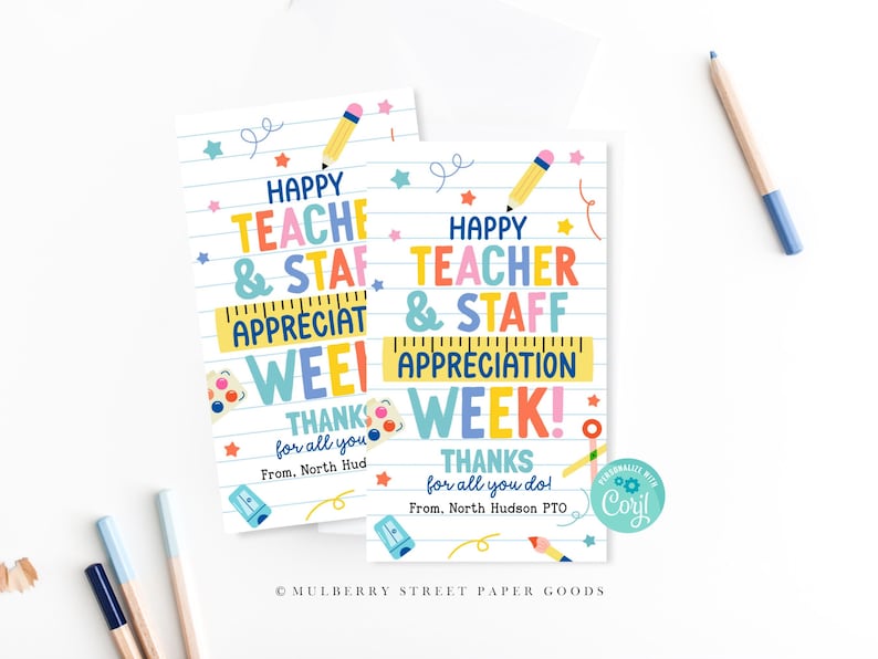 Teacher Staff Appreciation Gift Tag Printable Instant Download Teacher ...
