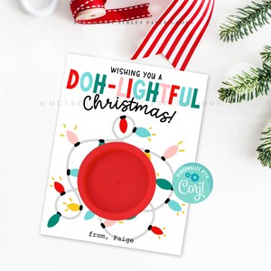 Christmas Play Dough Holder Card Printable Kids Christmas Gift Digital ...