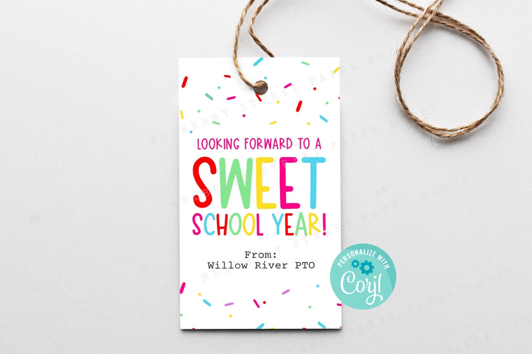 Printable Looking Forward to A Bright School Year Tag, Instant Download ...