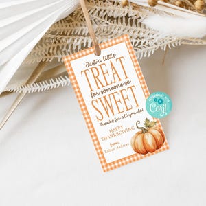 Editable Fall Gift Tag Printable A Little Treat for Someone Sweet ...