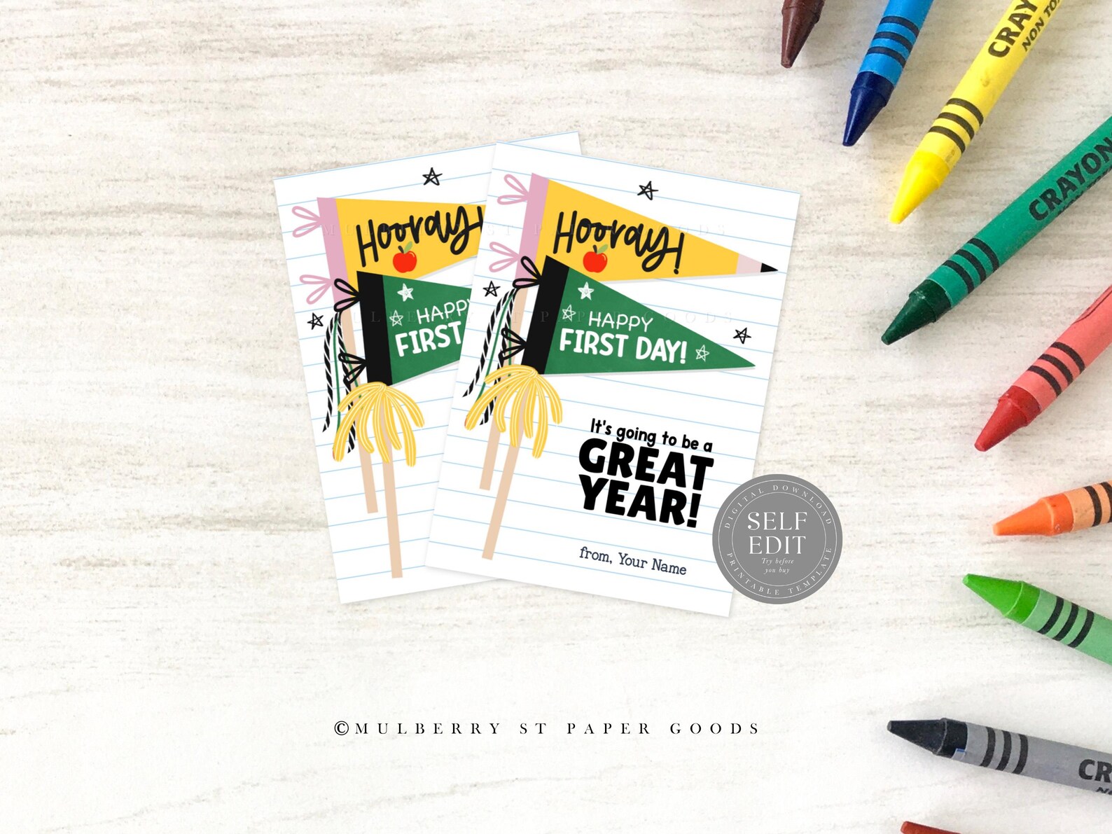 First Day of School Gift Tag Printable Digital Download Back to School ...