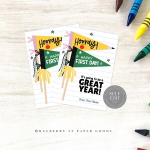 First Day of School Gift Tag Printable Digital Download Back to School ...