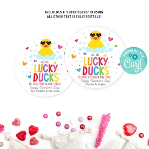 Printable I Am A Lucky Duck to Have a Friend Like You Valentine's Day ...