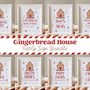 Instant Download Gingerbread House Party Table Sign Printables Set of 8 ...