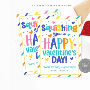 Printable Squishing You a Happy Valentine's Day Card Squish Toy ...
