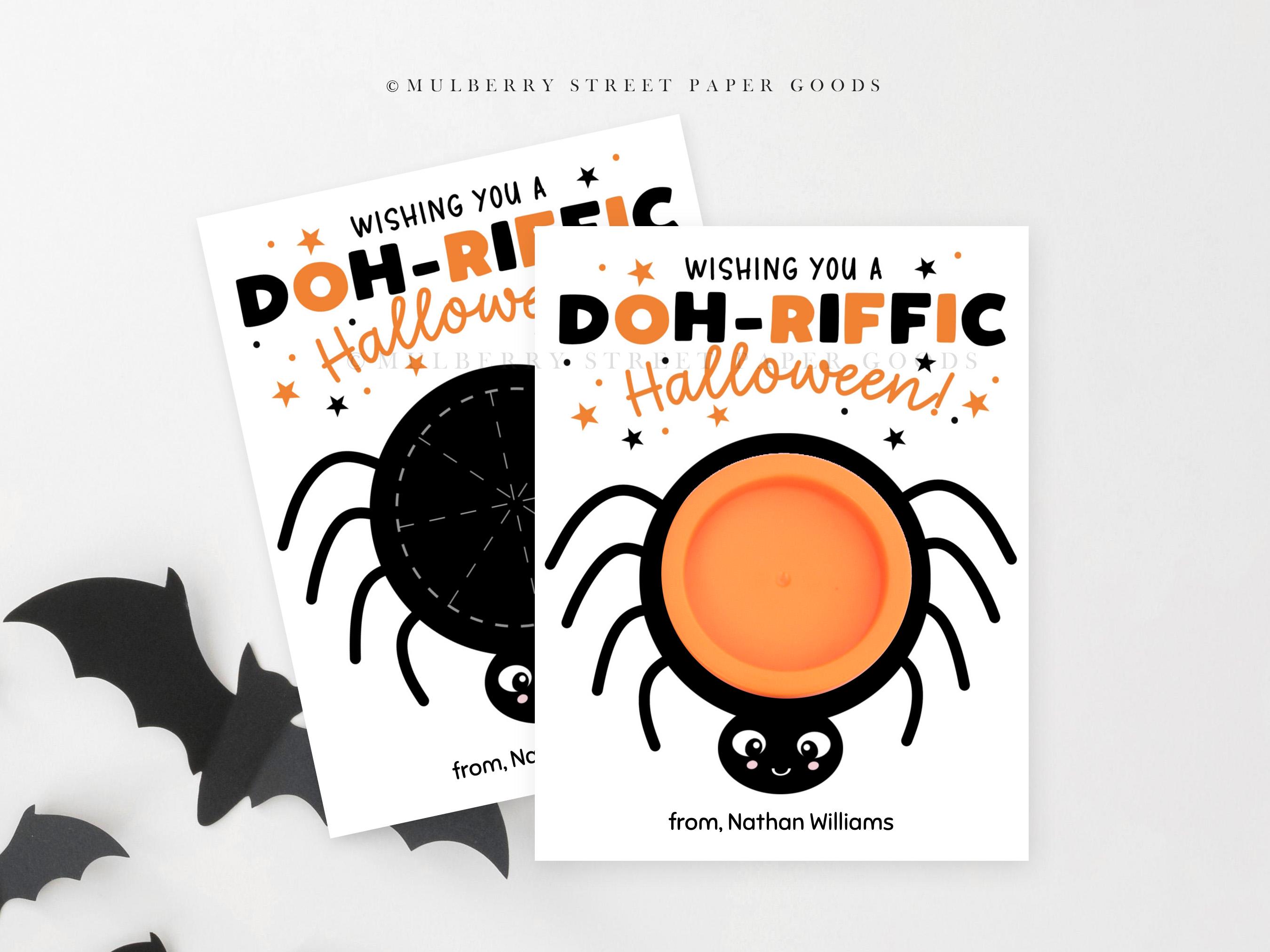 Halloween Play Dough Holder Card Printable Have a Doh Riffic Halloween ...