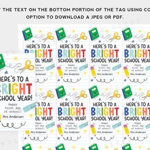 It's Going to Be A Bright School Year First Day of School Printable ...