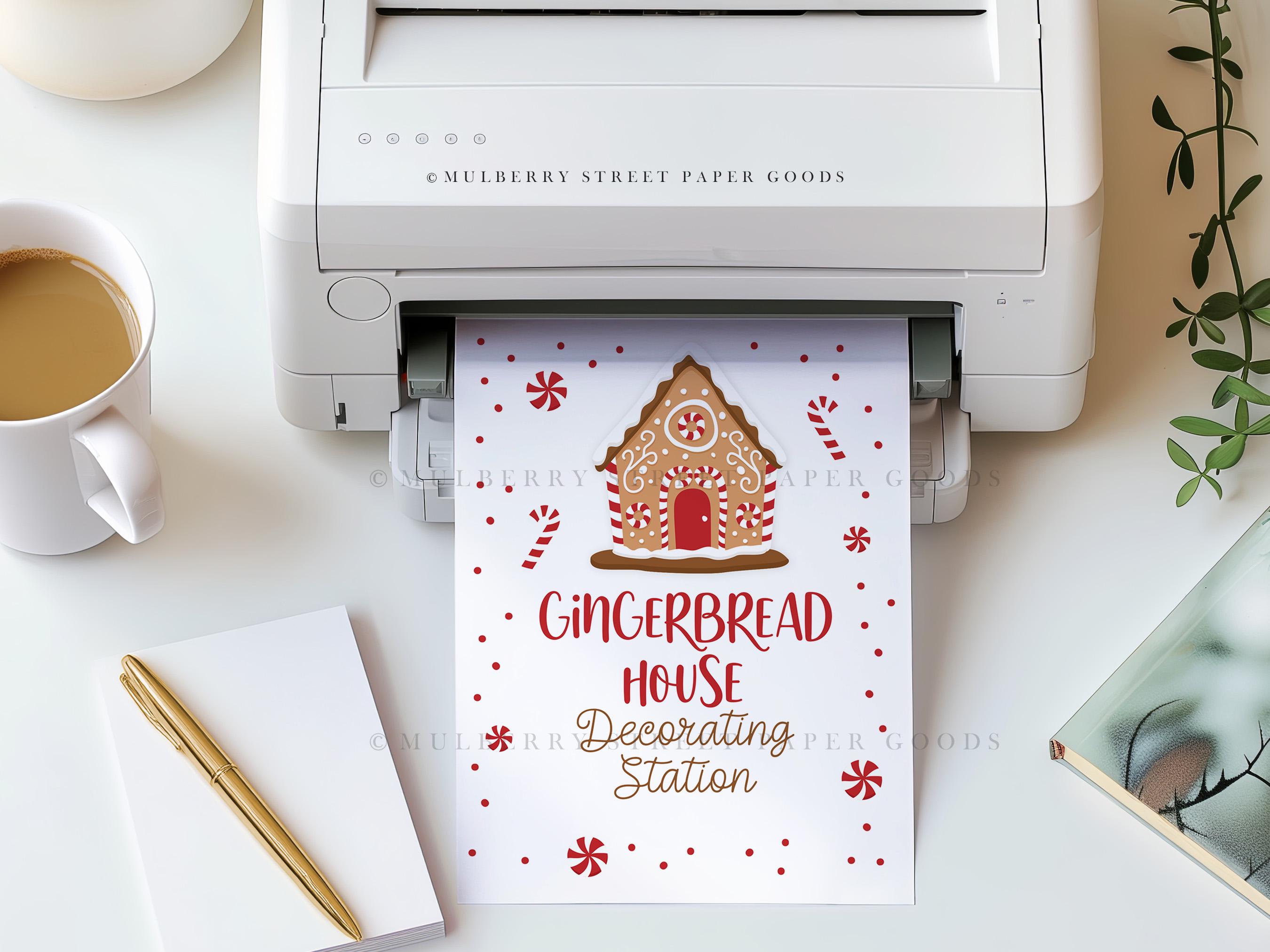 Instant Download Gingerbread House Party Table Sign Printables Set of 8 ...