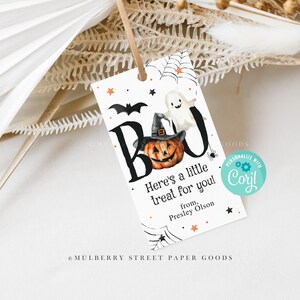 Editable Halloween Gift Tag Printable Instant Download Spooky Halloween ...
