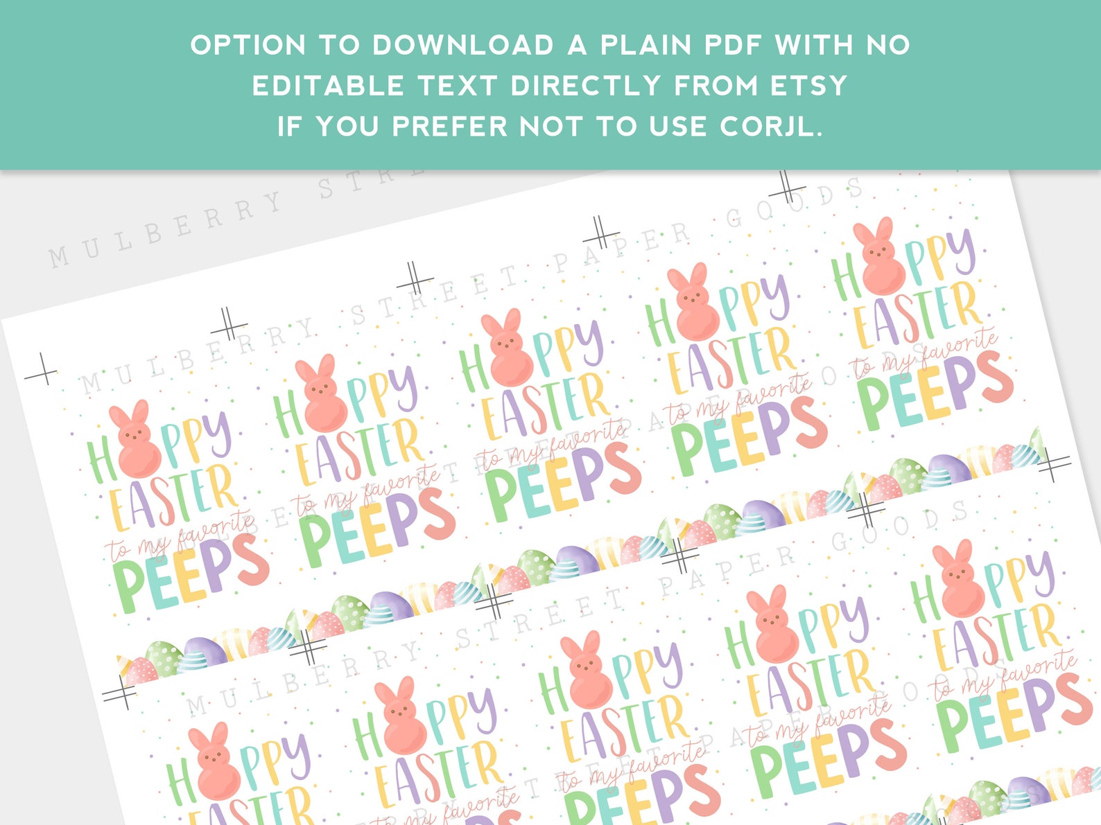 Printable Hoppy Easter to My Favorite Peeps Gift Tag, Instant Download ...