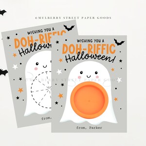 Halloween Play Dough Printable Gift Card Holder Halloween Party Favor ...