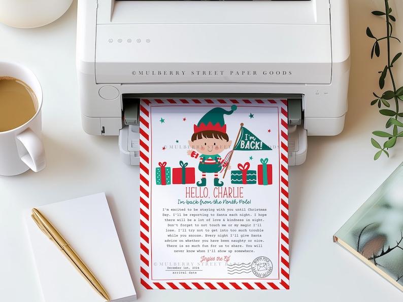 Editable Elf Arrival Letter Template Digital Download Personalized ...