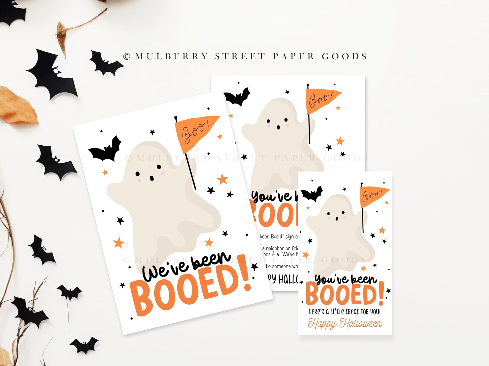 Printable You've Been Booed Halloween Sign Halloween Boo'd Tag Instant ...