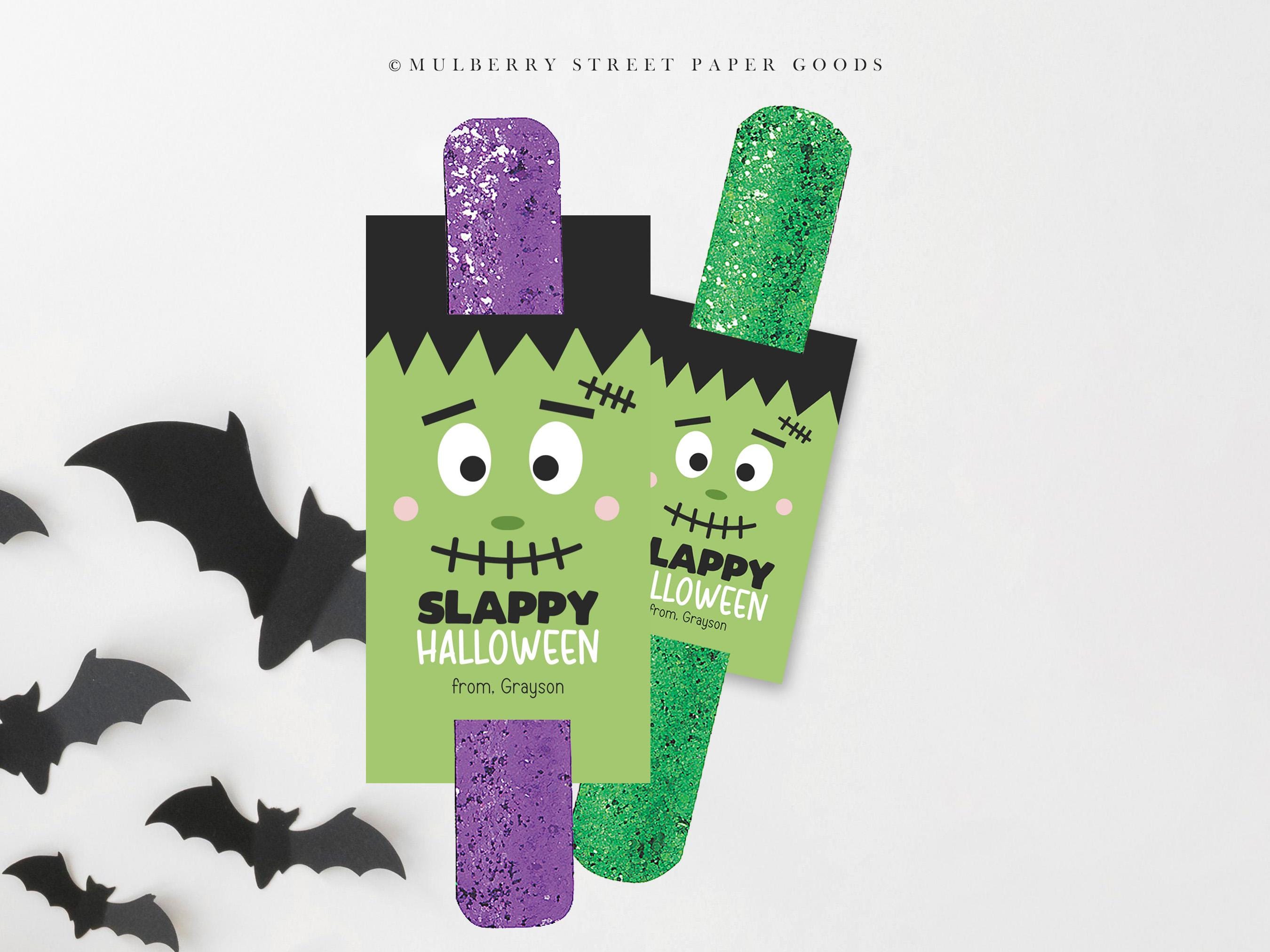 Halloween Slap Bracelet Holder Card Template Halloween Printable ...