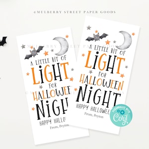 Printable Halloween Glow Stick Holder, A Little Bit of Light for ...