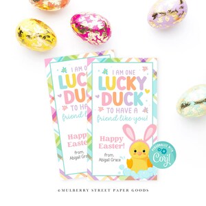 Rubber Duck Easter Gift Tag Printable Instant Download Kids Easter ...