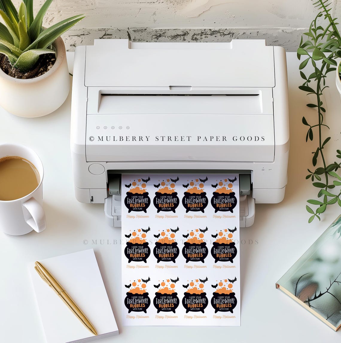 Halloween Gift Tag Printable Halloween Bubbles With Fun Treat Tag ...