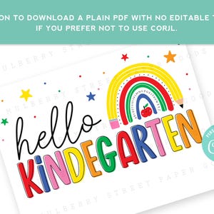 First Day of Kindergarten Sign Printable Digital Instant Download ...