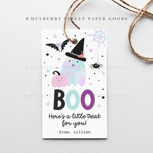 Printable Halloween Favor Tags Boo Gift Tags Trick or Treat Bag Tag ...