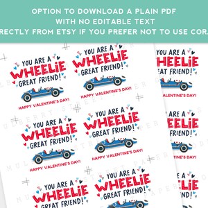 Printable Race Car Valentine Card Printable Wheelie Great Friend ...