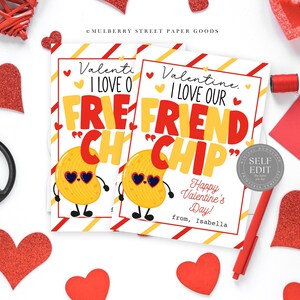Printable I Love Our Friend Chip Valentine's Day Card Potato Chips ...