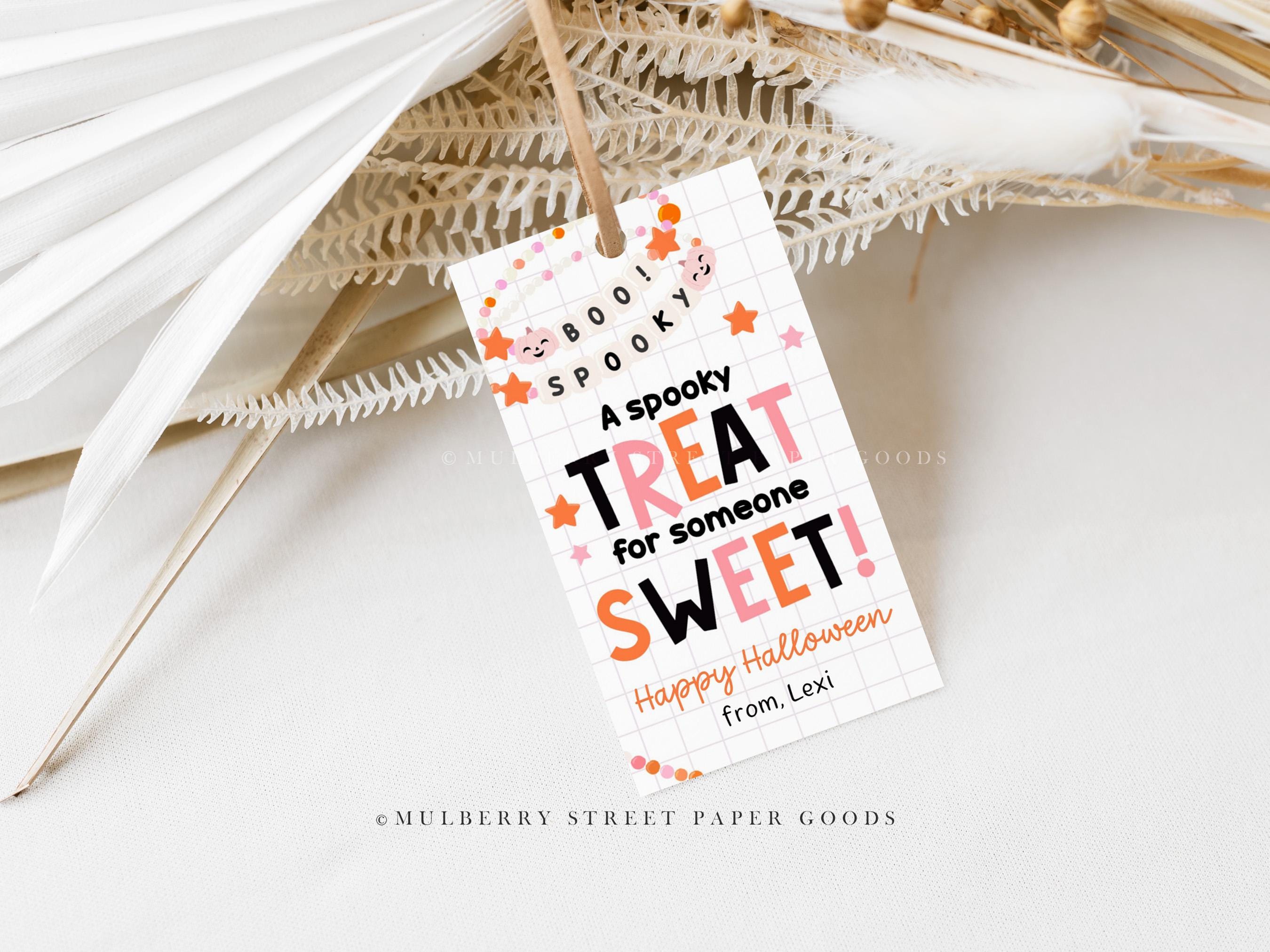 Halloween Printable Gift Tag A Spooky Treat for Someone Sweet ...