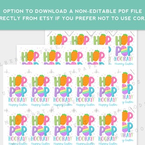 Printable Hip Pop Hooray Easter Gift Tag, Easter Pop Fidget Toy ...
