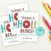 Thanks a HOLE Bunch Donut Sign, Teacher Donut Sign, Staff Appreciation ...