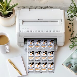 Halloween Bubble Gum Gift Tag Template Cute Ghost Halloween Party ...