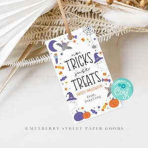 Editable Halloween Gift Tag Printable Halloween Party Favor Halloween ...