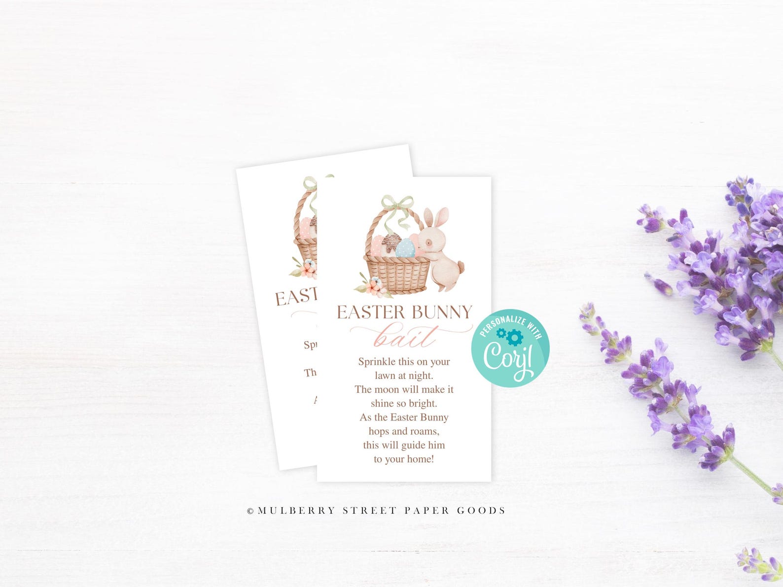 Editable Easter Bunny Bait Tag Printable Instant Download Easter Bunny ...