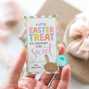 Printable Easter Treat for Somebunny Sweet Gift Tag, Instant Download ...