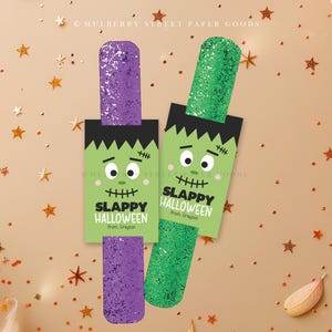 Halloween Slap Bracelet Holder Card Template Halloween Printable ...