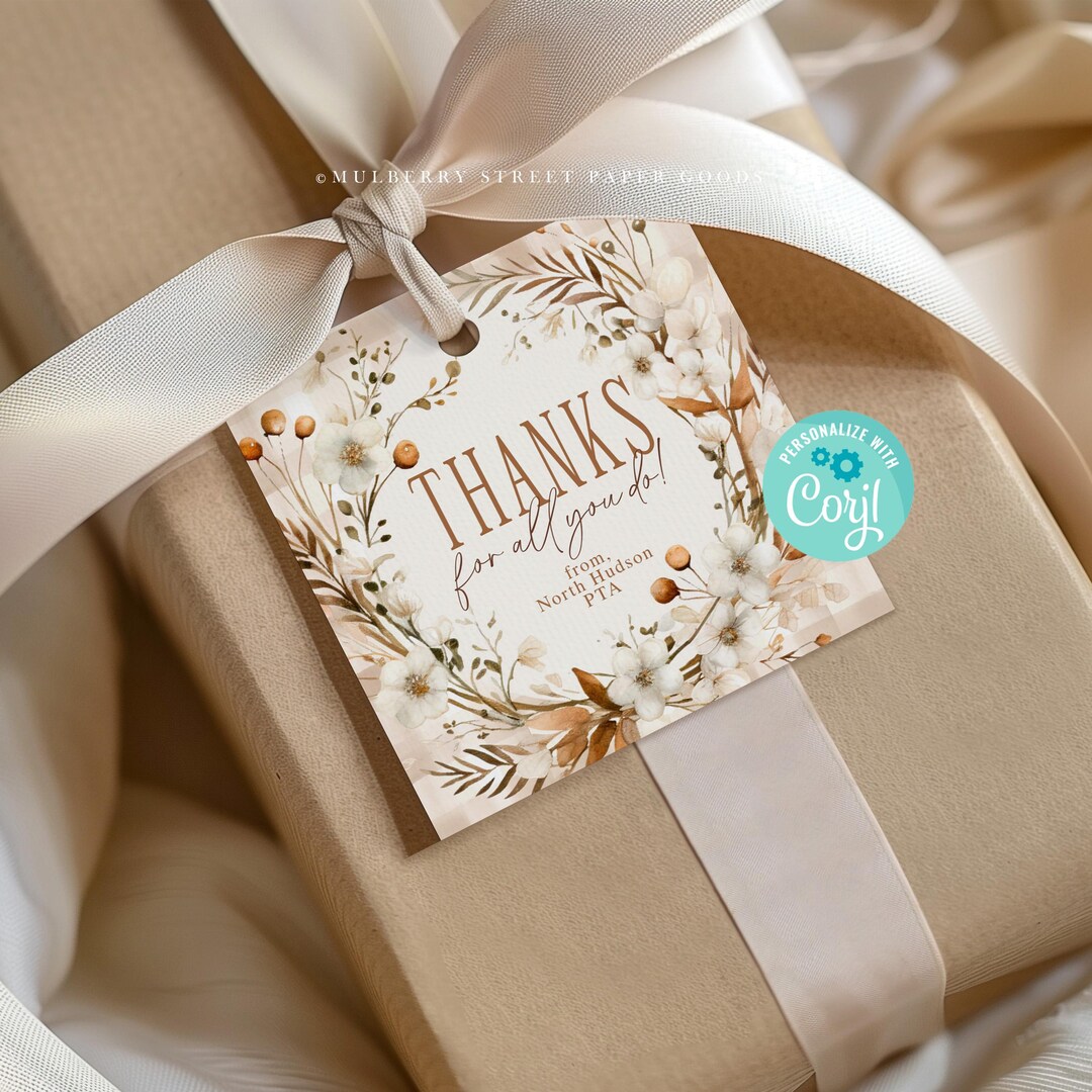 Editable Fall Gift Tag Instant Download Autumn Hostess Gift Tag Fall ...