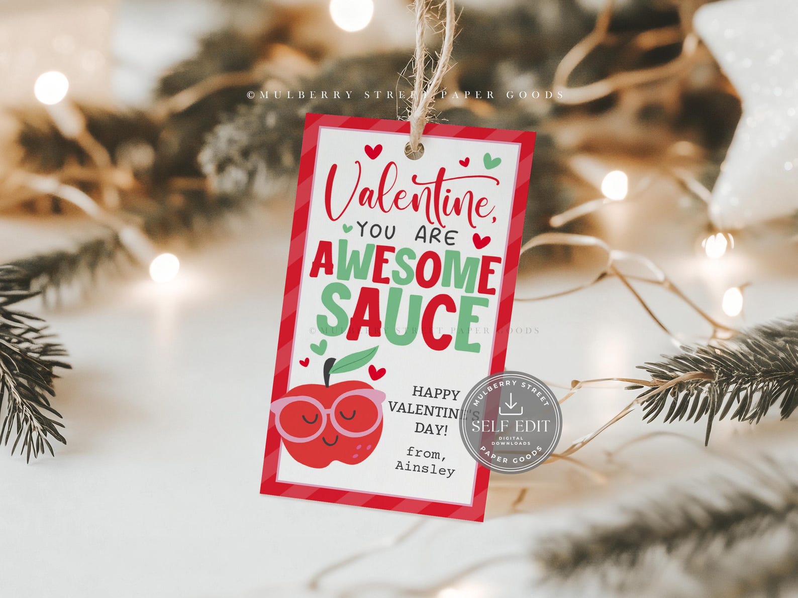 Printable You Are Awesome Sauce Valentine's Day Card Kids Classroom ...