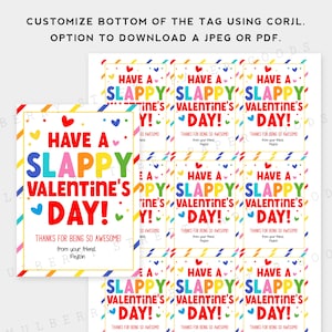 Printable Have A Slappy Valentine's Day Card Slap Bracelet Valentine ...