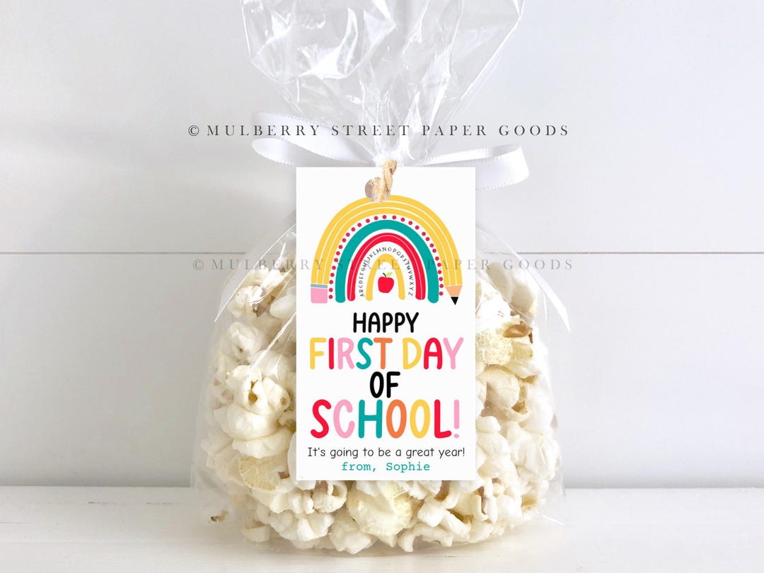 Editable Happy First Day of School Gift Tag First Day of School ...