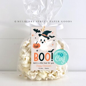 Printable Halloween Treat Bag Tags Cute Ghost Halloween Trick or Treat ...