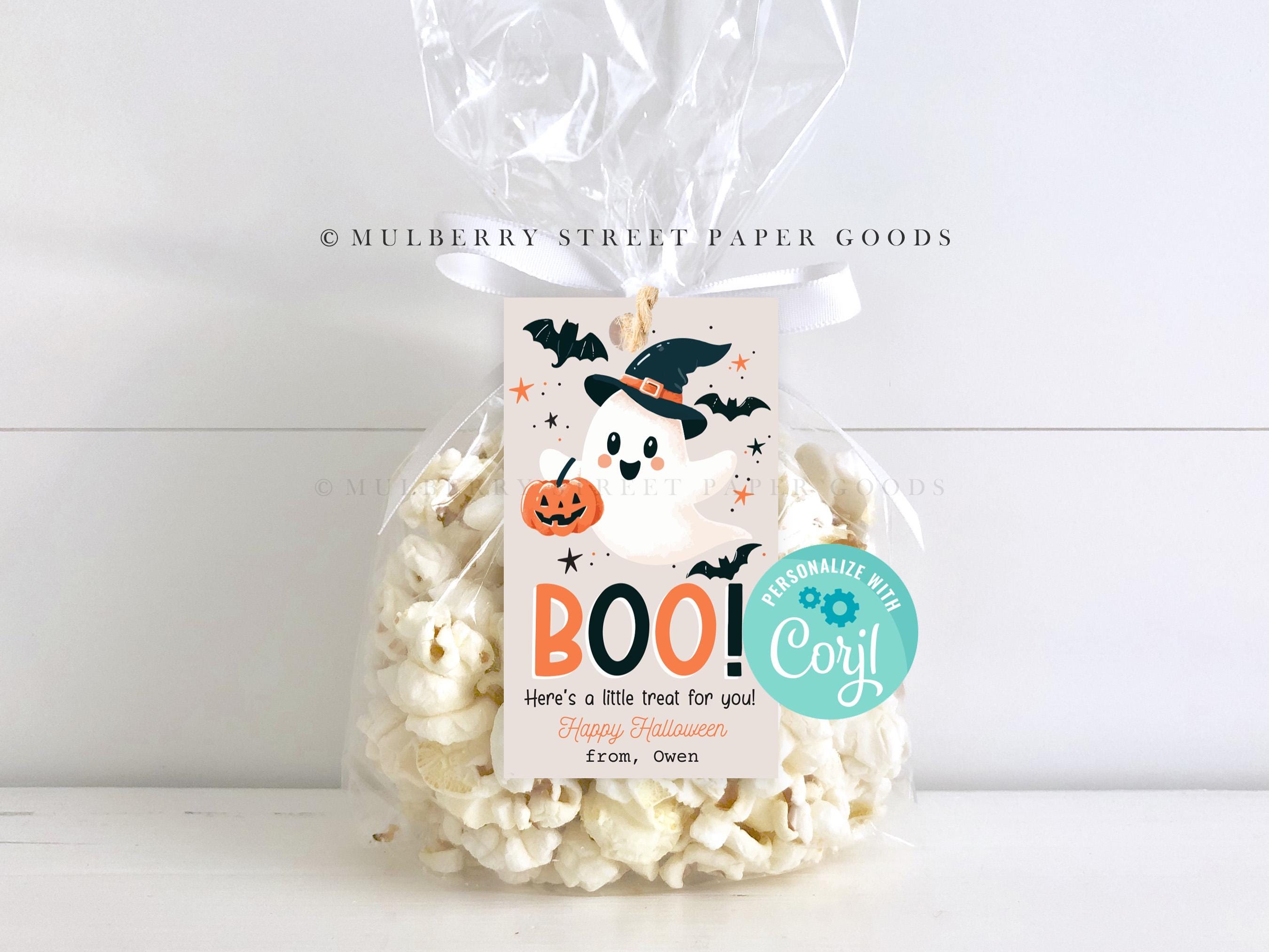 Printable Halloween Treat Bag Tags Cute Ghost Halloween Trick or Treat ...