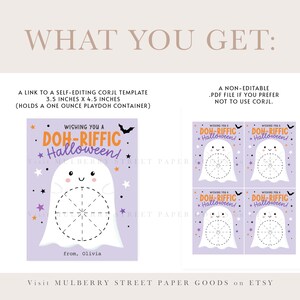 Halloween Playdough Card Holder Printable Instant Download Ghost ...