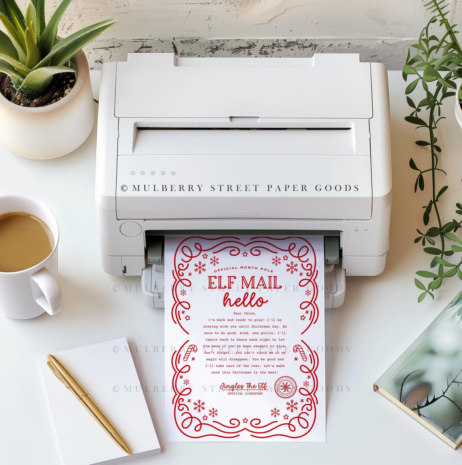 Editable Elf Hello Letter Printable Personalized Christmas Elf Arrival ...