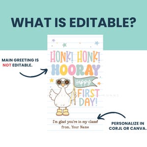 Silly Goose First Day of School Gift Tag Printable Digital Download ...