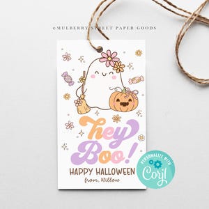 Instant Download Halloween Gift Tag Printable Groovy Ghost Halloween ...