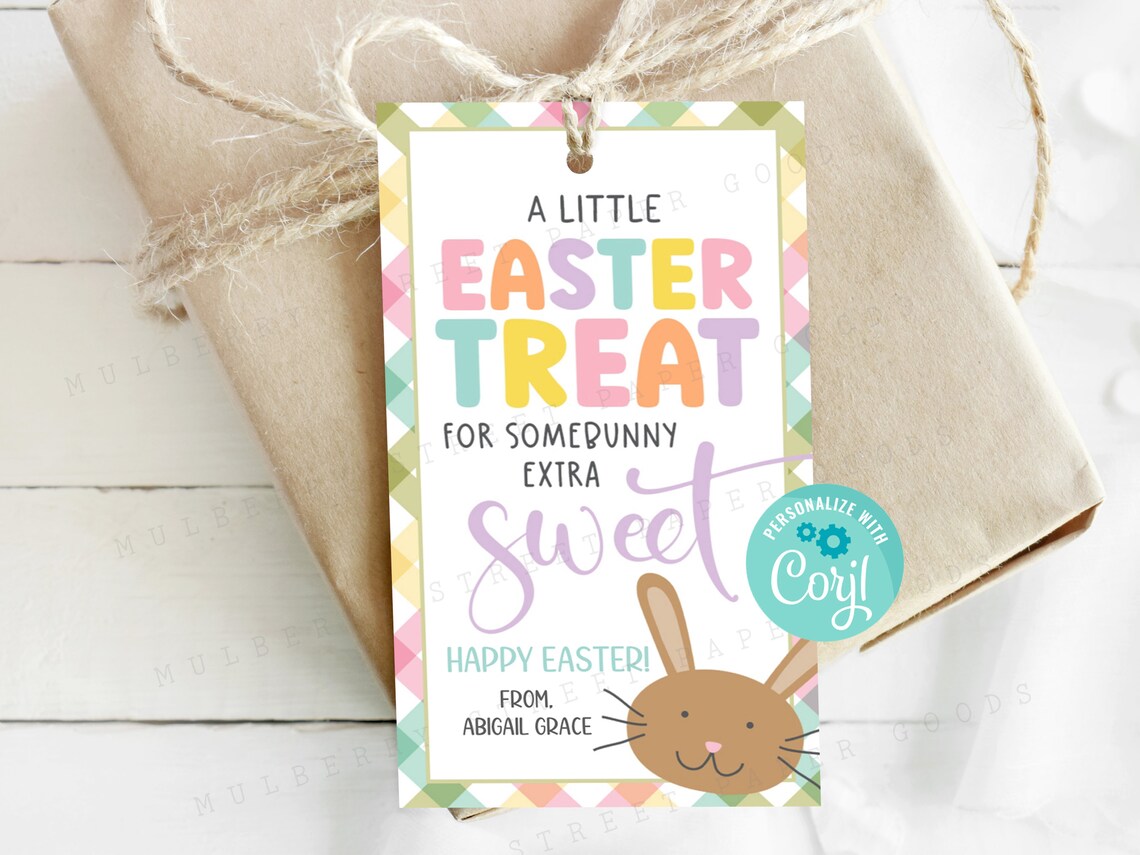 Printable Easter Treat for Somebunny Sweet Gift Tag, Instant Download ...