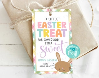 An Easter Treat for Some Bunny Sweet EDITABLE Printable Easter Gift Tag ...
