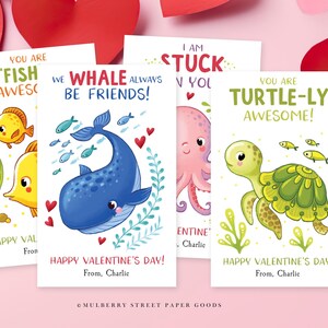 Printable Under the Sea Valentine Card Printable Sea Creatures ...
