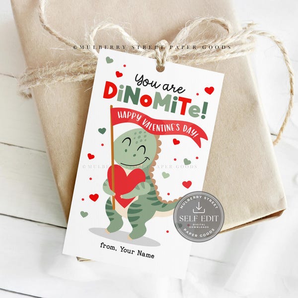 Dinosaur Valentines - Etsy