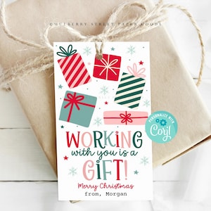Christmas Gift Tag Printable Coworker Gift Instant Download Christmas ...