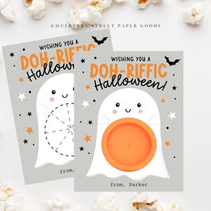 Halloween Play Dough Printable Gift Card Holder Halloween Party Favor ...